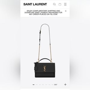 Yves Saint Laurent | Bags | Ysl Sunset Medium Leather Top Handle Bag In ...